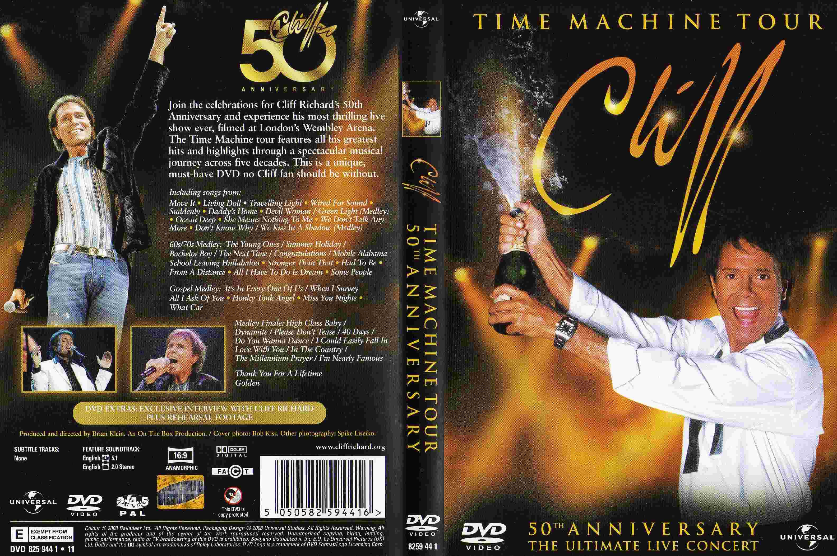 Cliff Richard Time Machine Tour : Front | DVD Covers | Cover Century ...